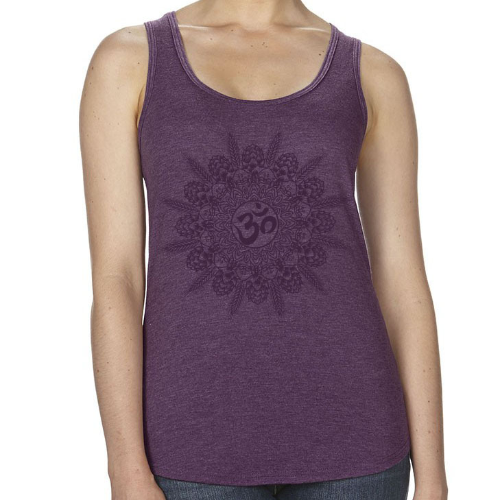 Craft Beer Yoga Mandala Womens Triblend Tank